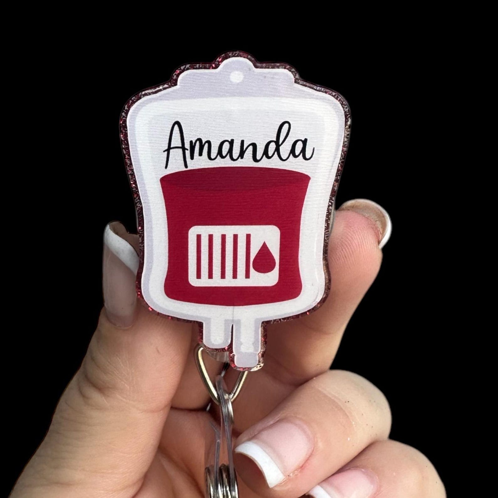 Blood Bag Badge Reel, Phlebotomy Badge Reel, Lab Tech ID Holder, Nurse ...