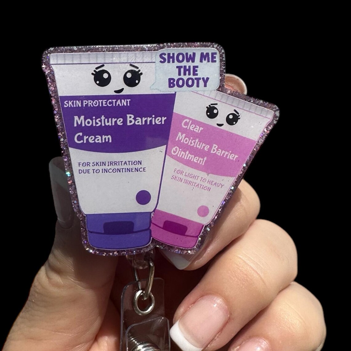Moisture Barrier Funny Badge Reel, Wound Care Nurse Badge, Retractable ...