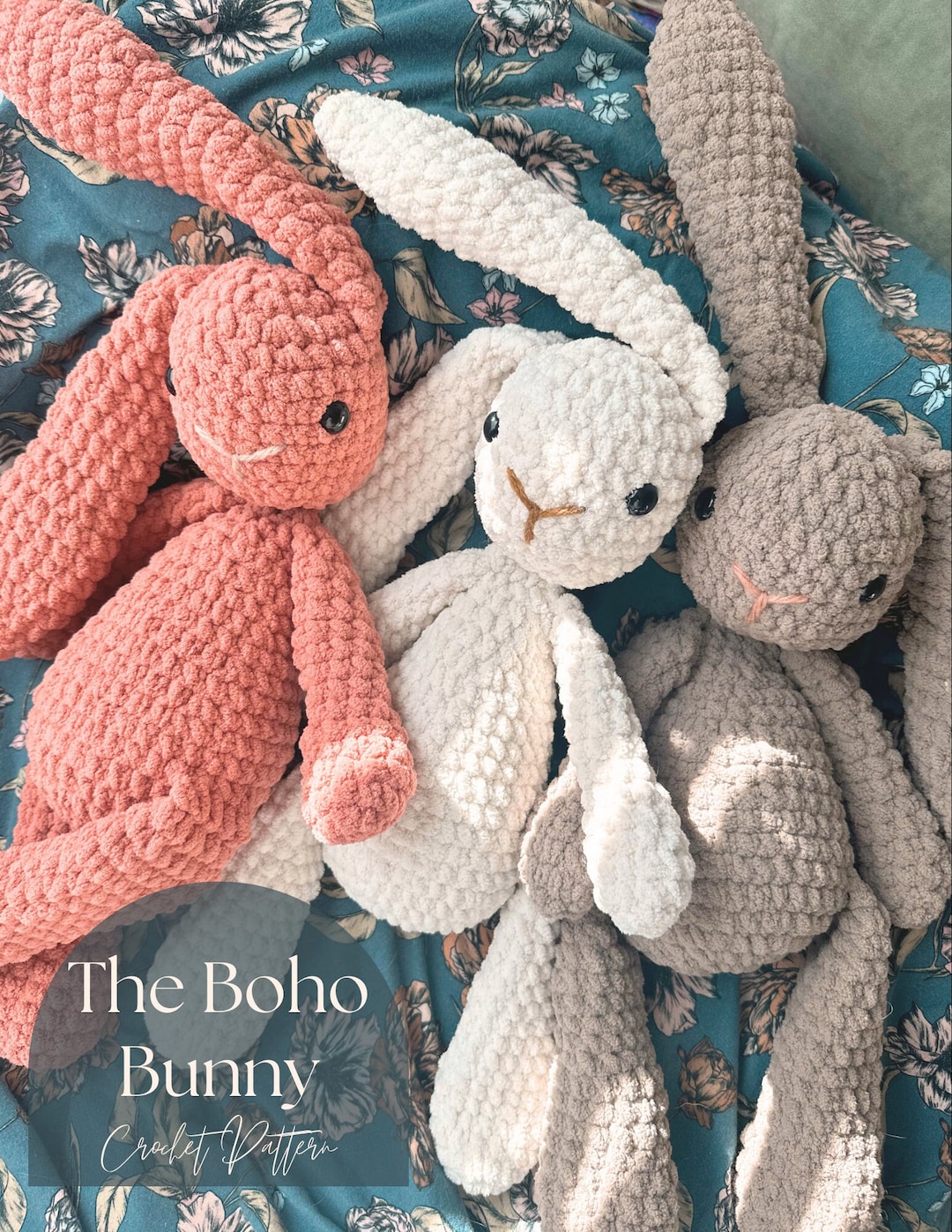 The Boho Bunny Stuffie Crochet Pattern | Rabbit Crochet Pattern ...