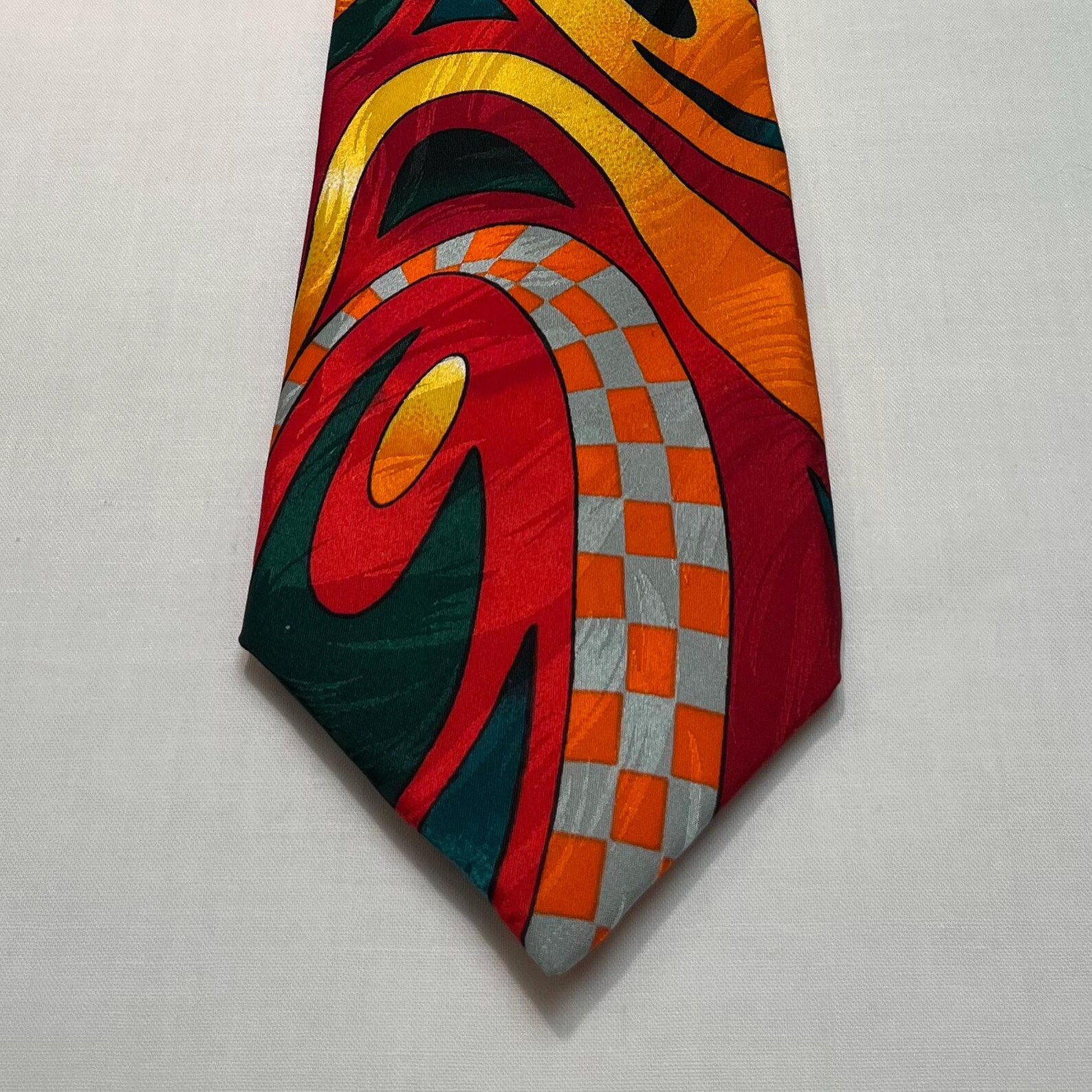 Rush Limbaugh Tie Unique Vivid Colors Silk Bright Bold Vintage Necktie ...