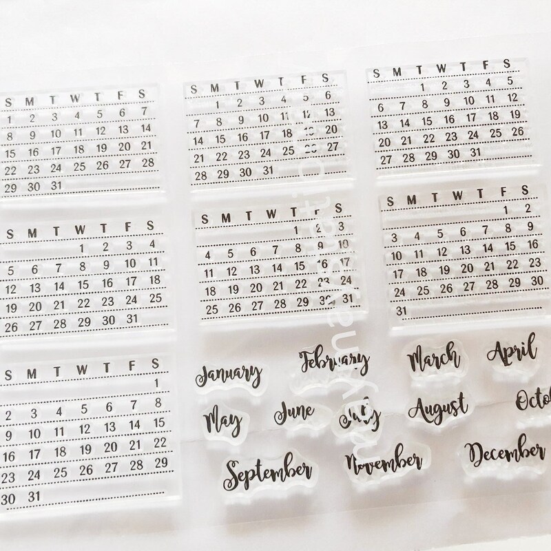 Calendar Stamp - Etsy
