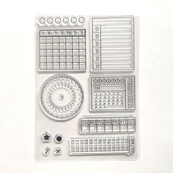 24 Hour Planner Stamp - Etsy