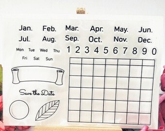 Months of the Year Stamp | Etsy
