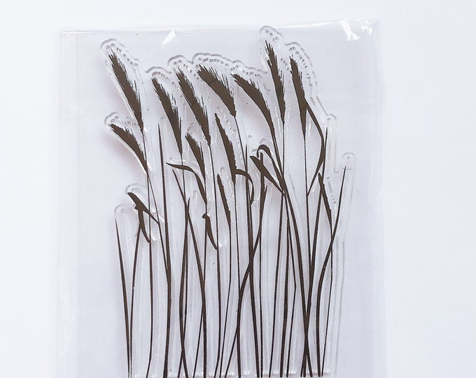Meadow Grass Large Stamp, Grass Stamp Clear Transparent Stamp, Grass ...