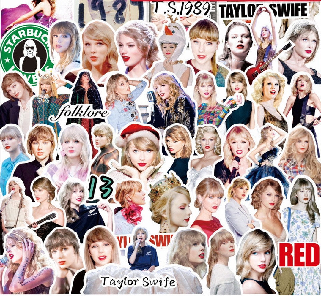 50pcs Inspired by Taylor Swift Vinyl Waterproof Stickers for Laptop ...