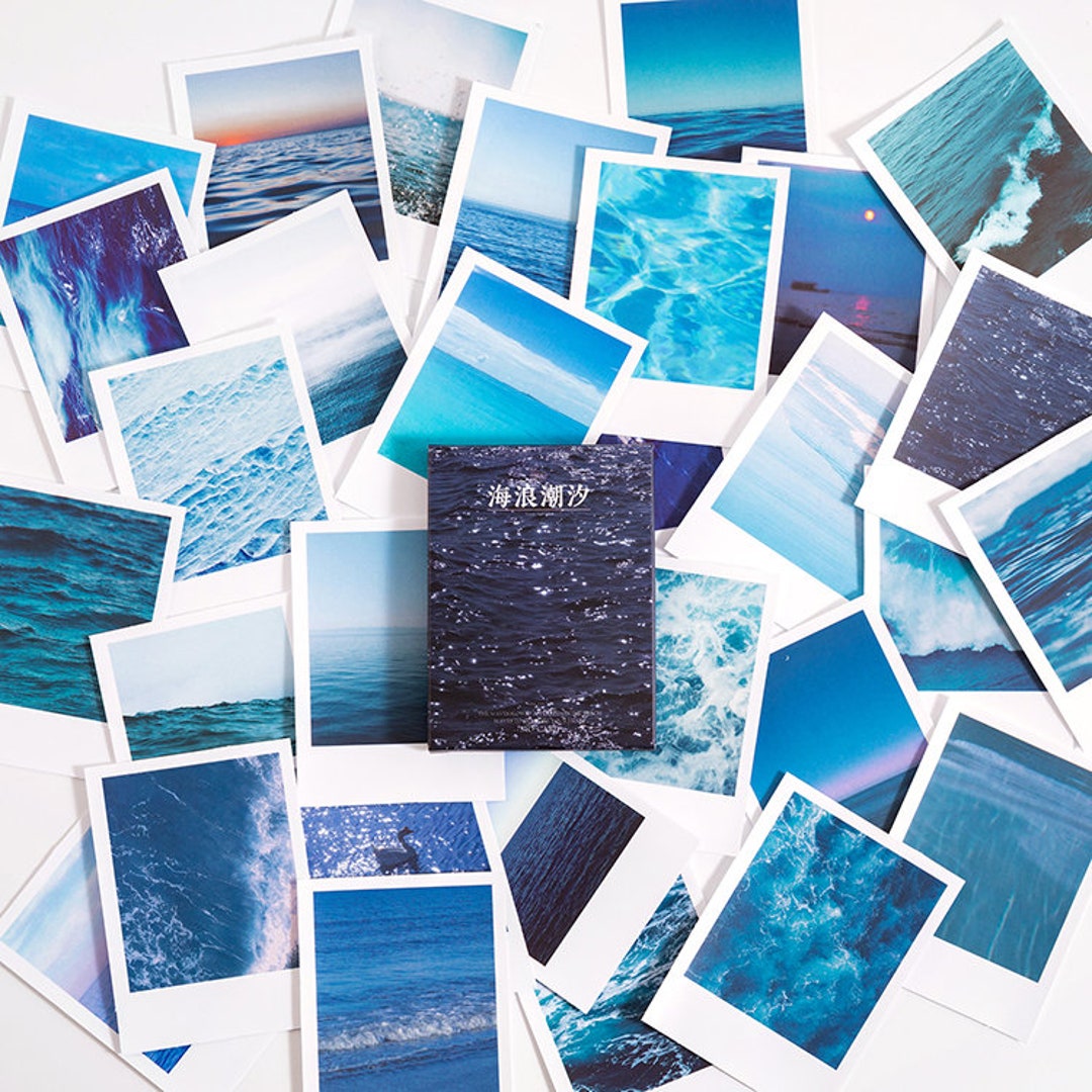 30 PCS Blue Sea Stickers, Ocean Waves Sticker, Water Waves Sticker ...