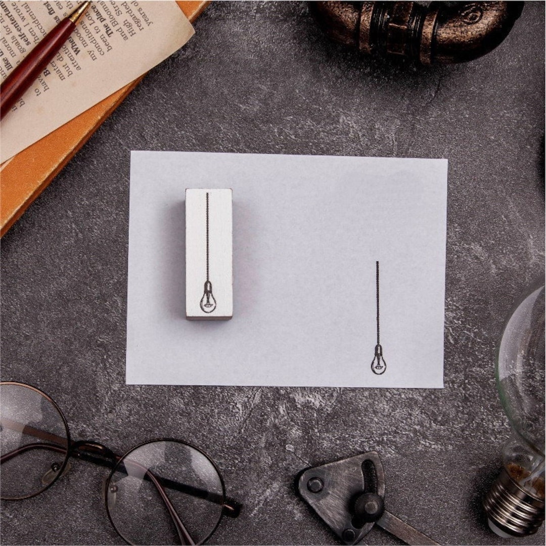 Mini Hanging Lamp Stamp Pendant Lamp Rubber Stamp Lamp Bulb - Etsy