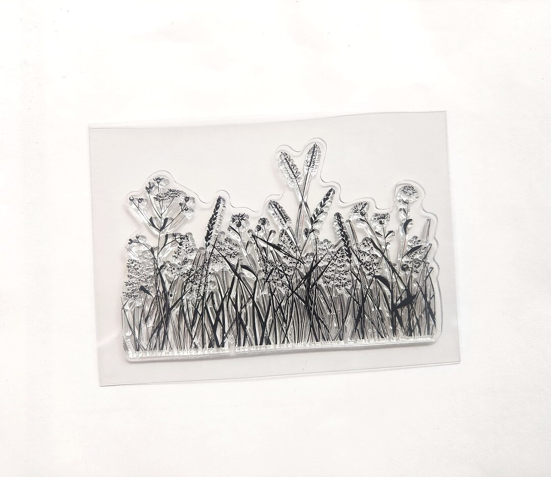 Grasses Stamp, Grass Clear Transparent Stamp, Flowers Rubber Stamp ...