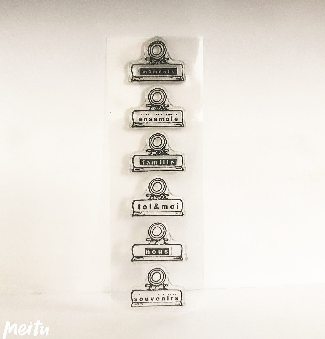 Mini Binder Clip Stamp, Clip Clear Transparent Stamp, Binder Rubber ...