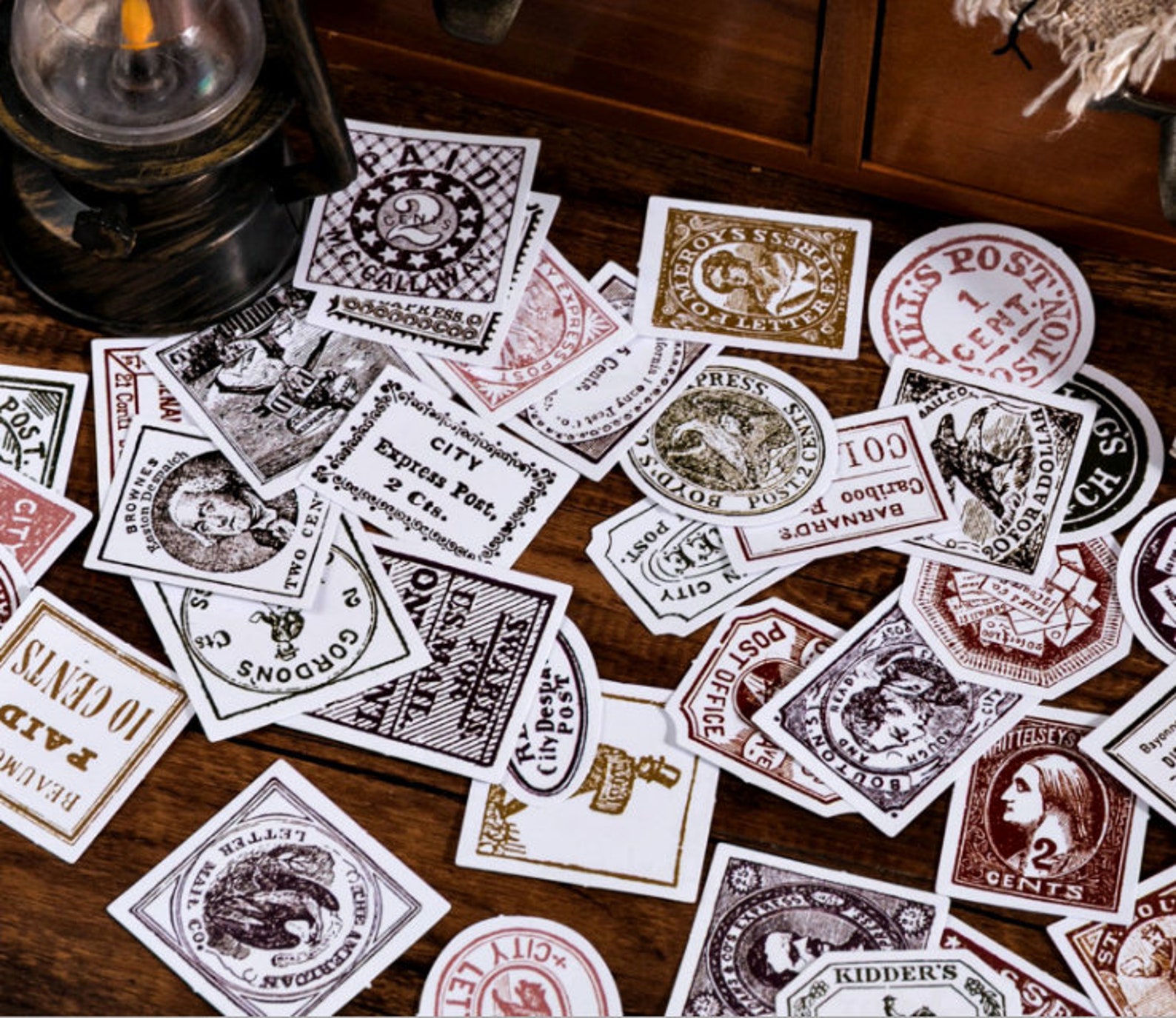 45 Stk. Mittelalter Stempel Sticker Vintage Stempel Aufkleber | Etsy