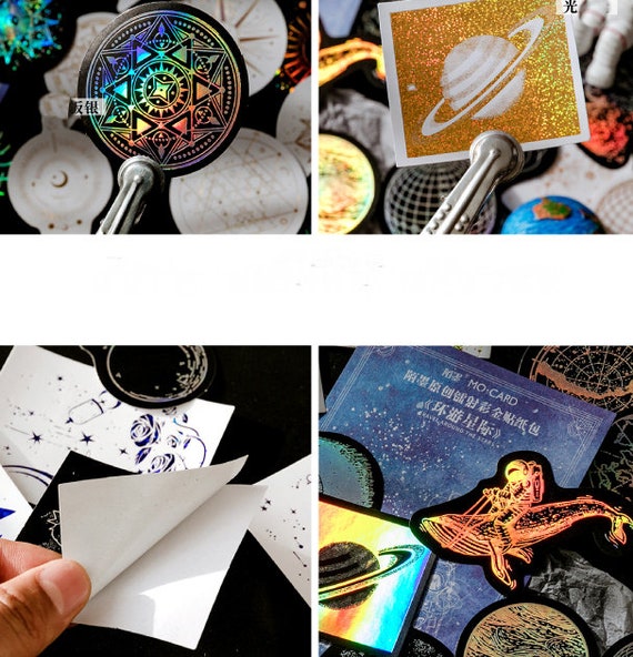 Sky BlingBling Laser Spaceman Bullet Journal Sticker 45 Pcs Astronaut ...