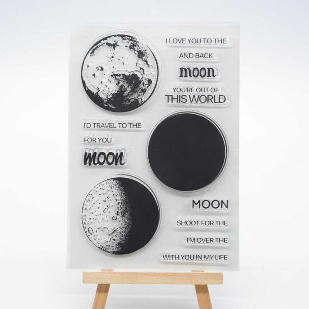 Moon Phases Stamp, Astrology Clear Stamp, Planner Bullet Journal, Moon ...