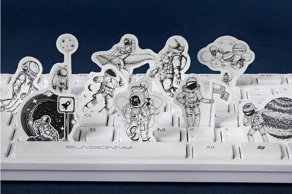 Sky BlingBling Laser Spaceman Bullet Journal Sticker 45 Pcs Astronaut ...