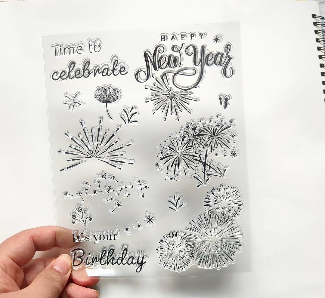 Fireworks Stamp, Firecrackers Clear Transparent Stamp, Fireworks Sketch ...