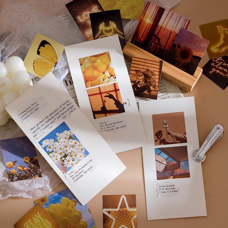 40 PCS Orange Aesthetic Sticker Pack Junk Journal Kit - Etsy