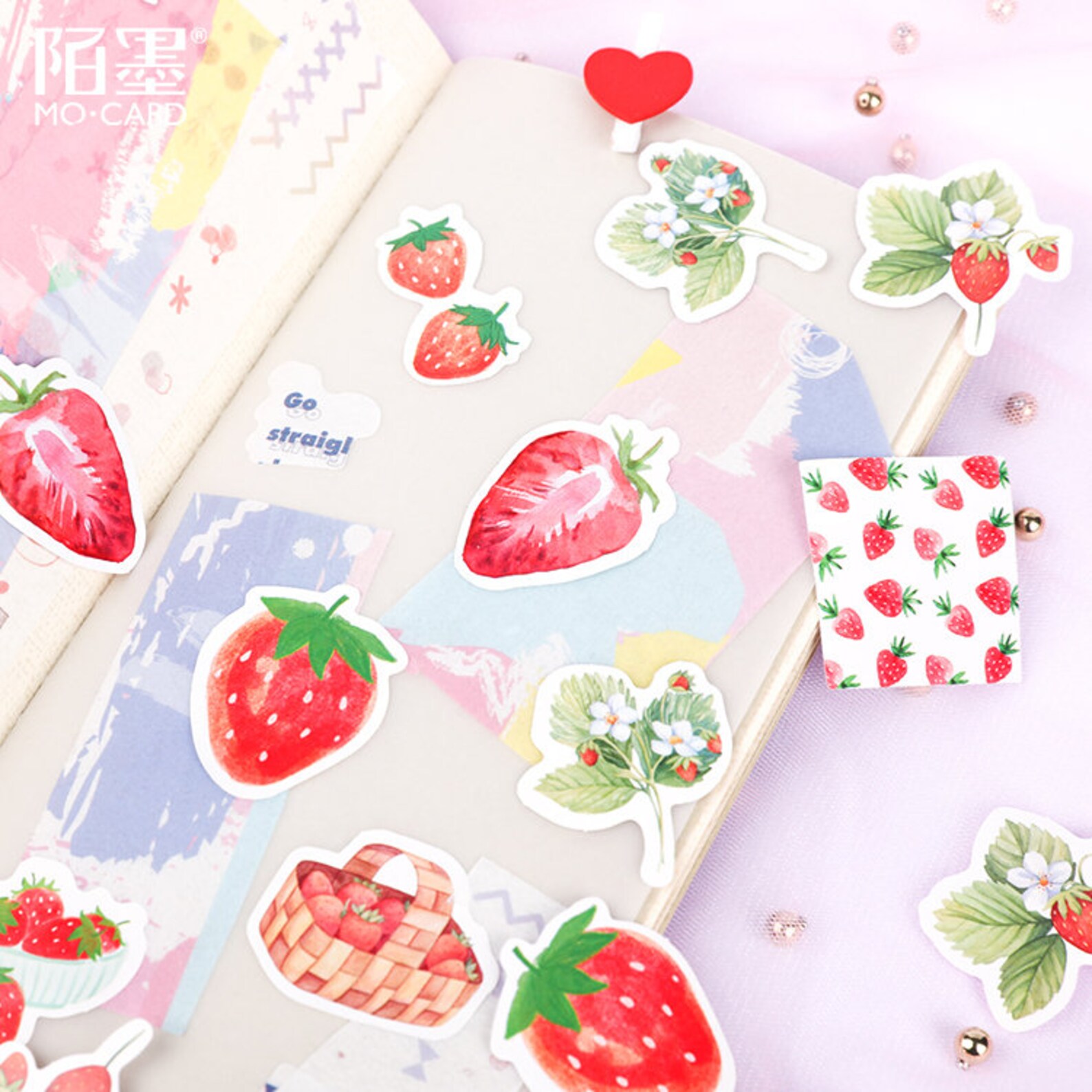 Strawberry Stickers Set // Strawberry Season Stickers // | Etsy