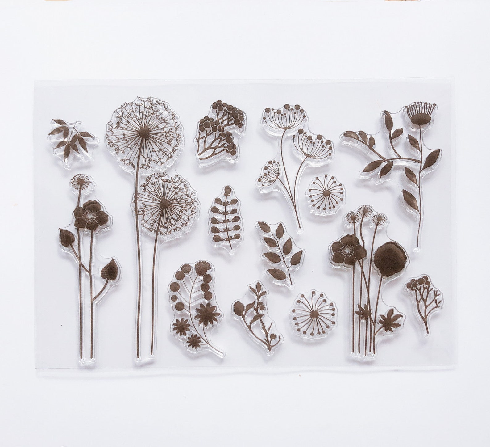Dandelion Stamp Botanicals Clear Transparent Stamp Flower - Etsy