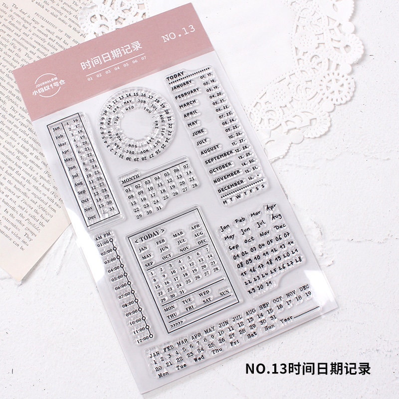 Sello de calendario línea de tiempo de 12/24 horas sello - Etsy México
