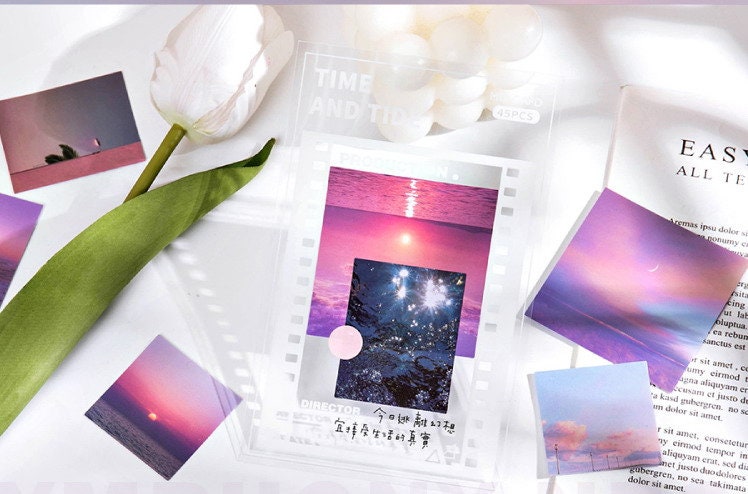 45 Pcs Sky Scenery Clear Sticker Clouds PVC Sticker Flakes | Etsy