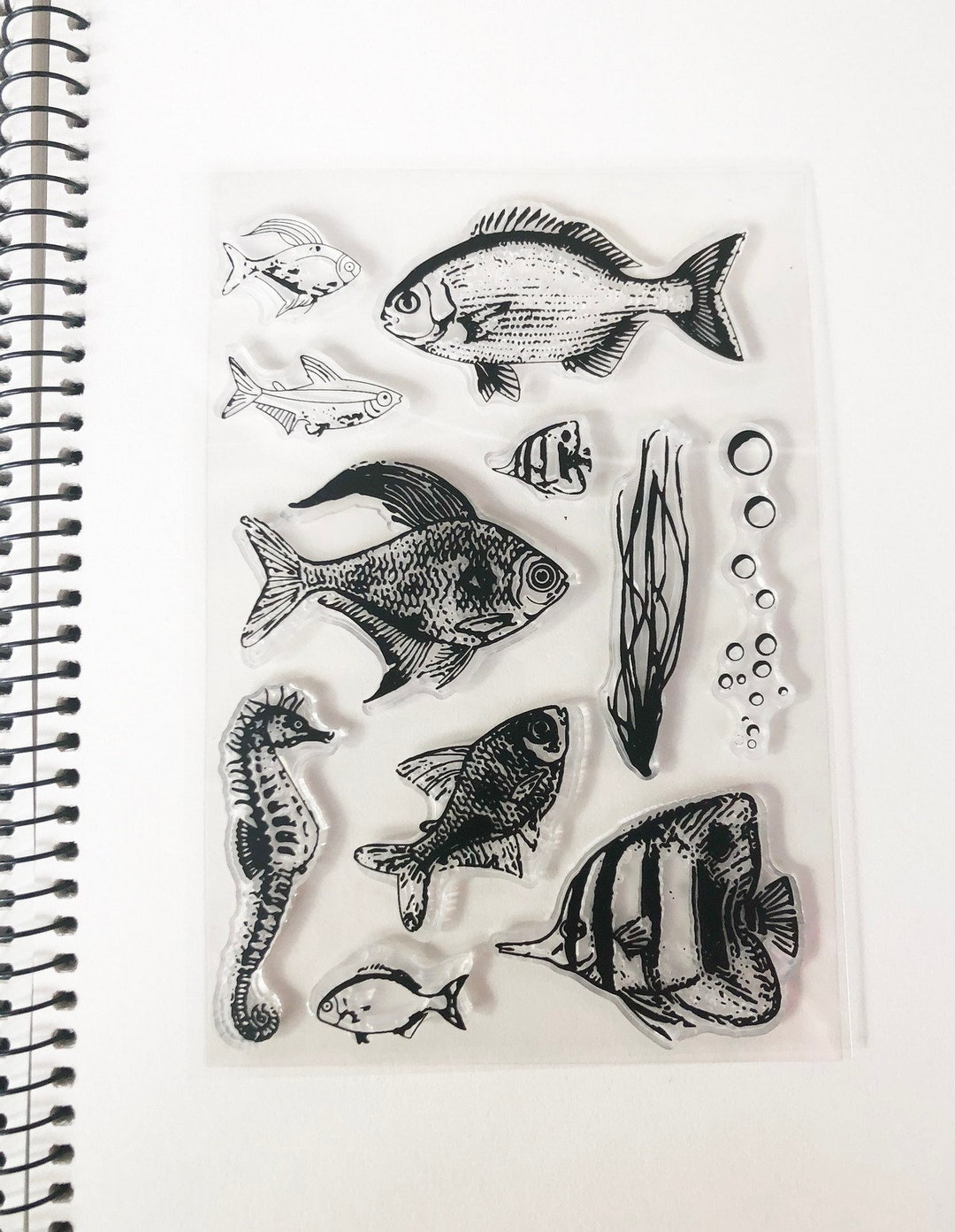 Fish Stamp, Fish Clear Stamp, Trout Rubber Stamp, Planner Bullet ...