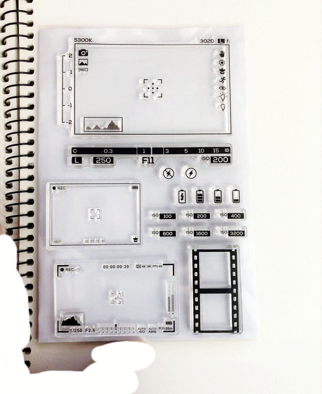 Camera Lens Stamp, Photo Frame Clear Transparent Stamp, Eyeglass Ocular ...