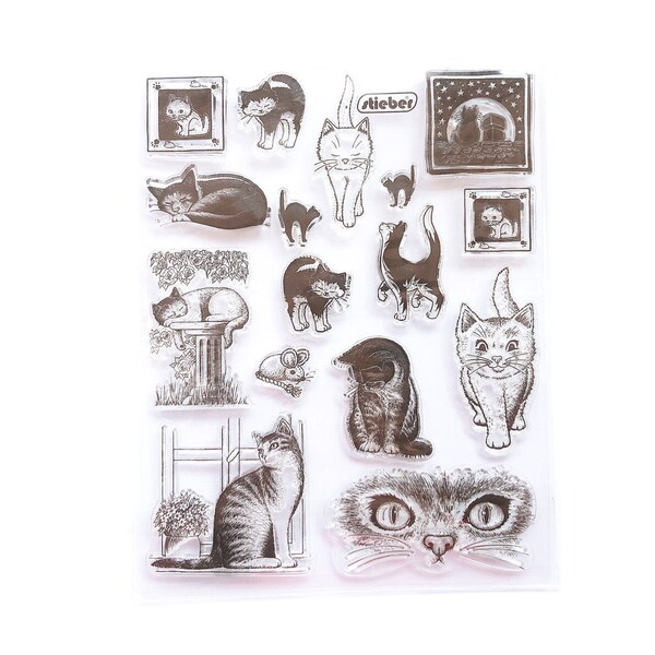 Cat Rubber Stamp - Etsy