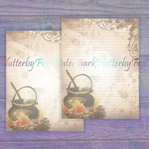 Cauldron Stationery Cauldron Page Cauldron Writing Paper Potion Paper ...