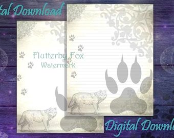 Wolf Lined Paper Journal - Etsy