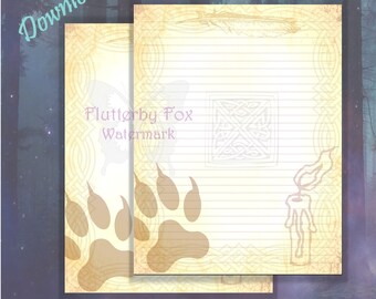 Wolf Writing Paper - Etsy
