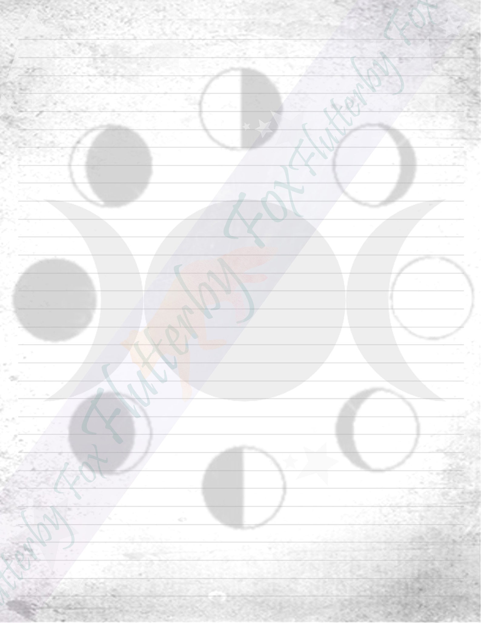 Moon Phases Writing Paper Moon Letter Paper Moon Phases - Etsy