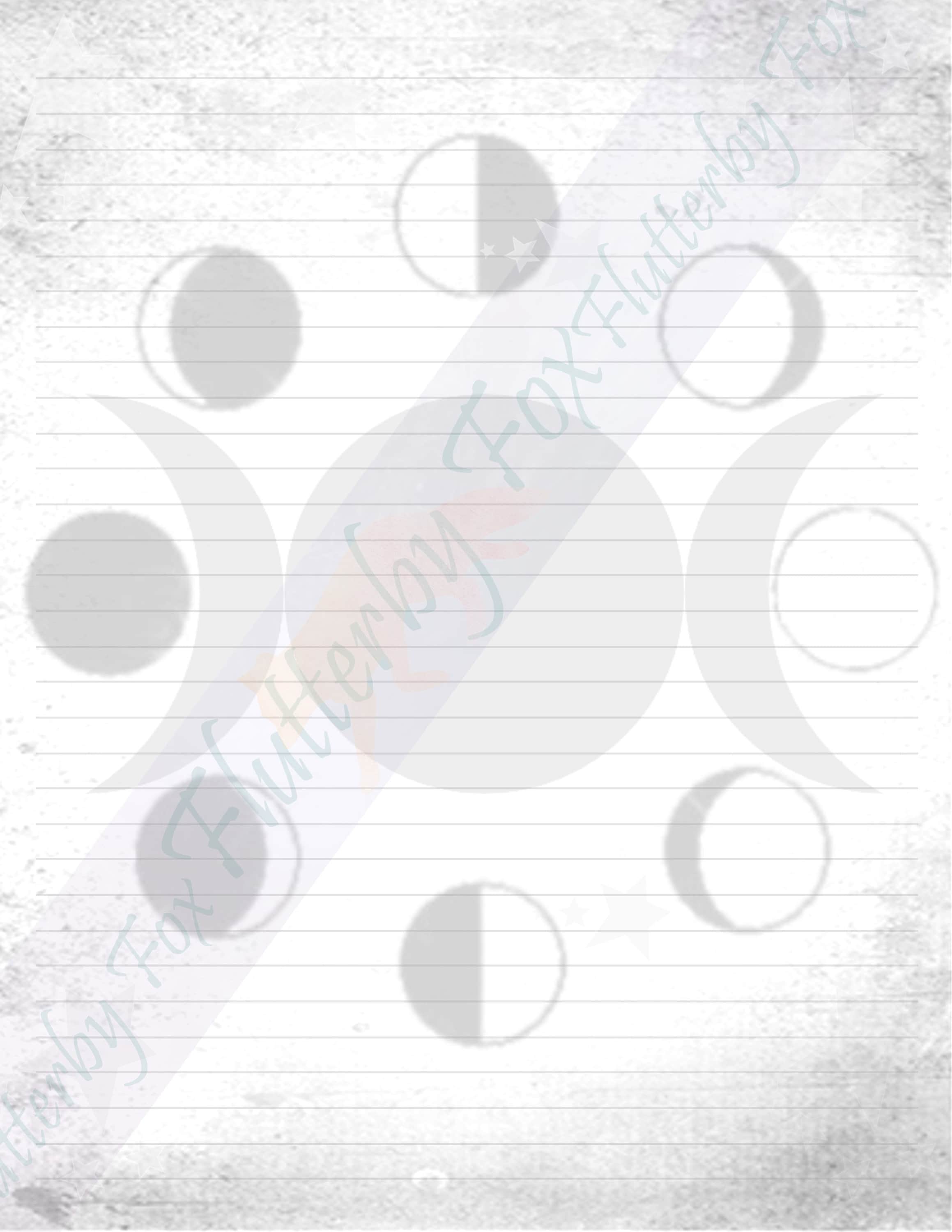 Moon Phases Writing Paper Moon Letter Paper Moon Phases - Etsy