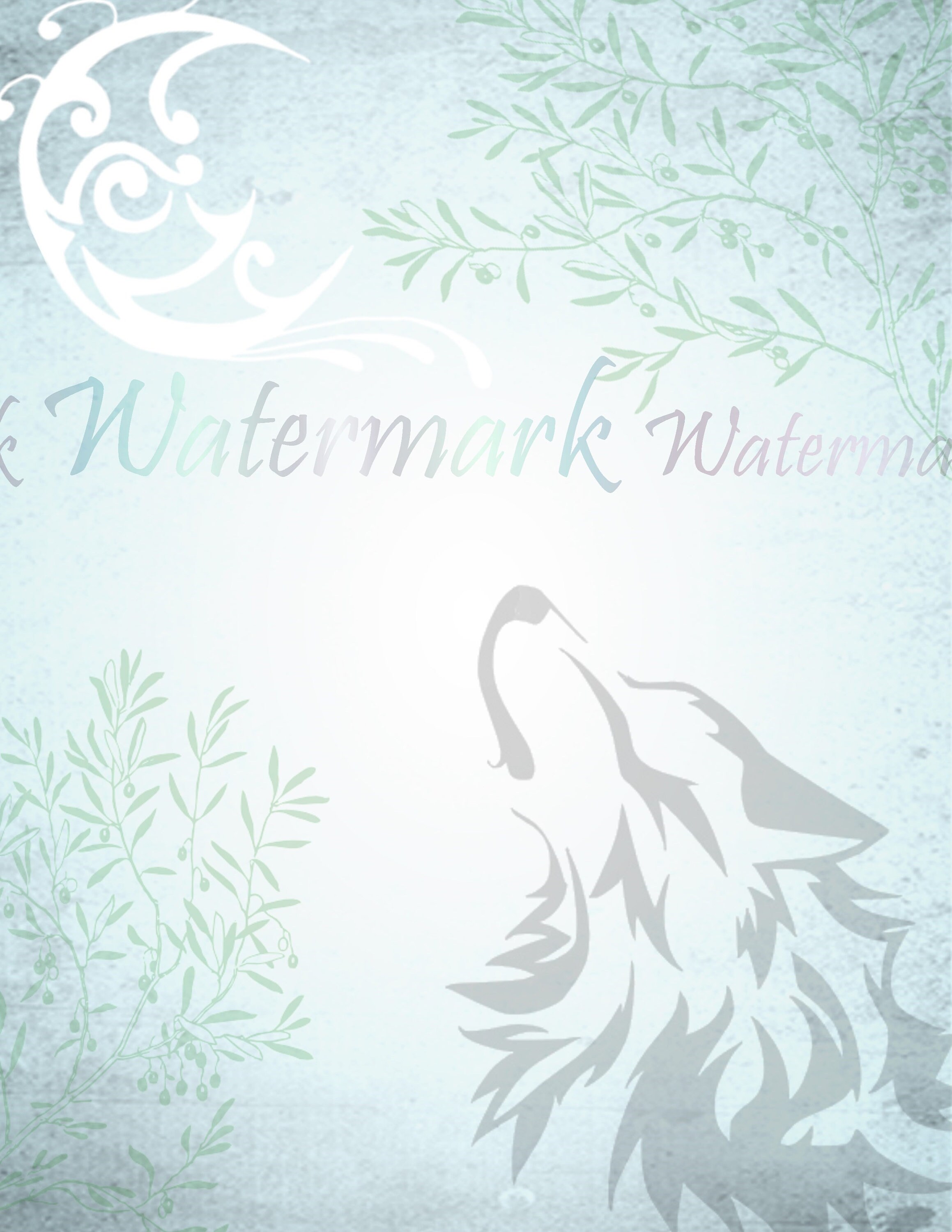 Printable Wolf Paper Wolf Letter Paper Howling Wolf Page Wolf Writing ...
