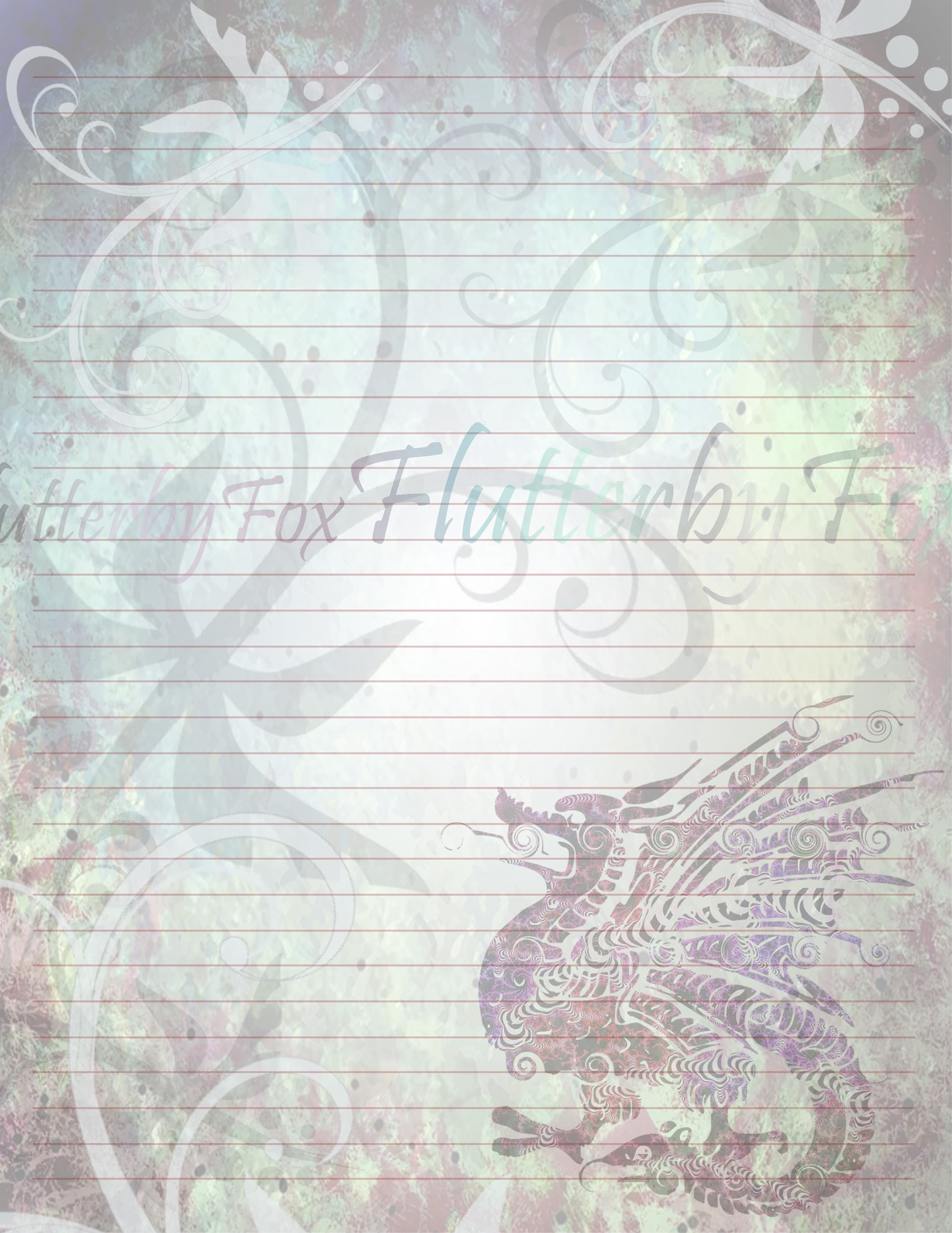 Medieval Dragon Paper | Dragon Stationery | Dragon Writing Paper ...