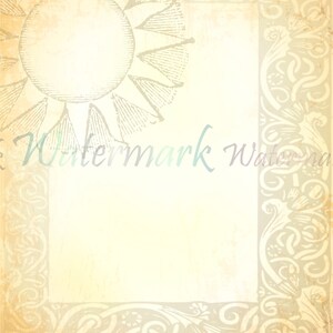 Sun Writing Paper | Sunshine Digital Pages | Printable Sun Letter Paper ...