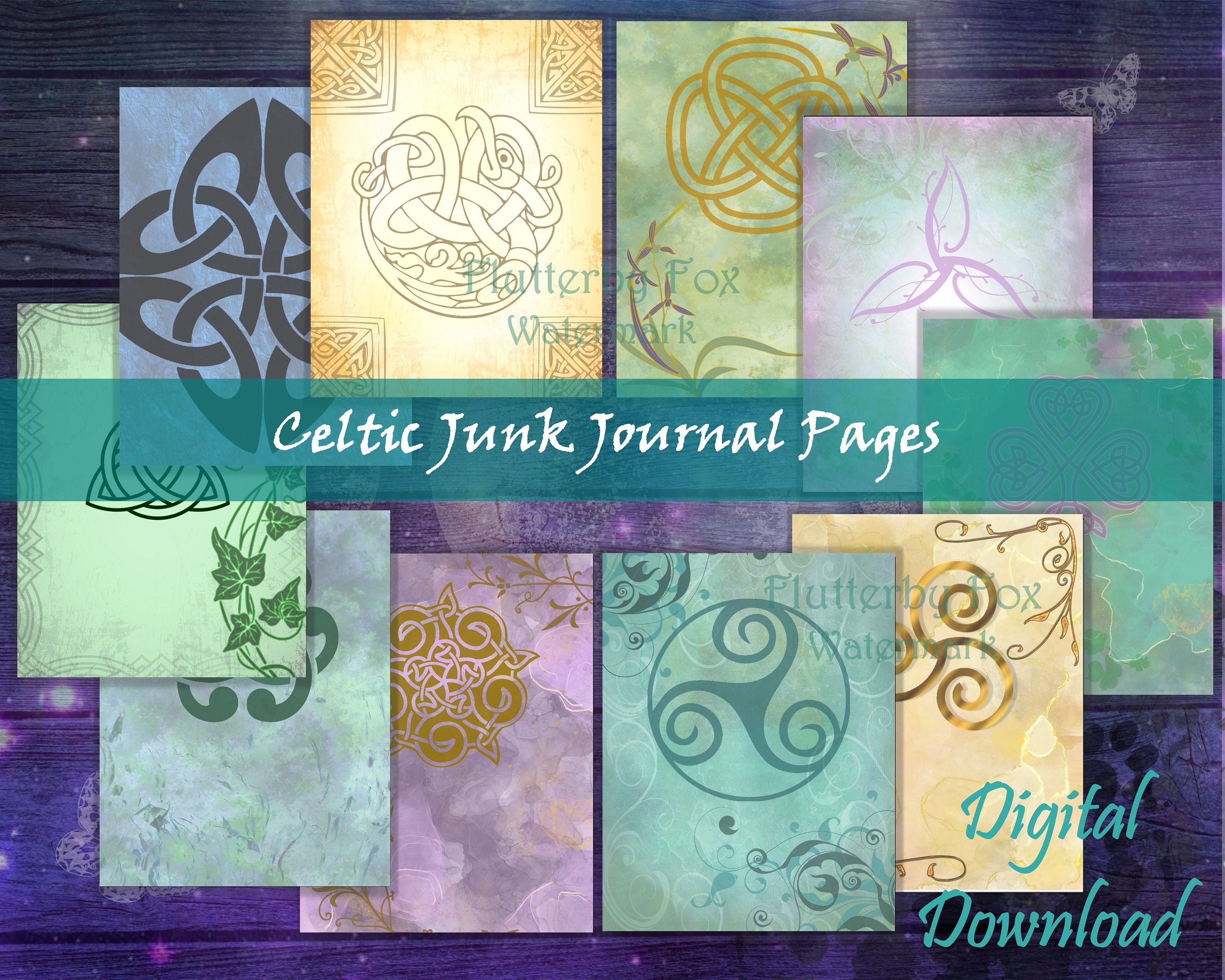 Celtic Junk Journal Paper Set Celtic Writing Paper Celtic Stationery ...