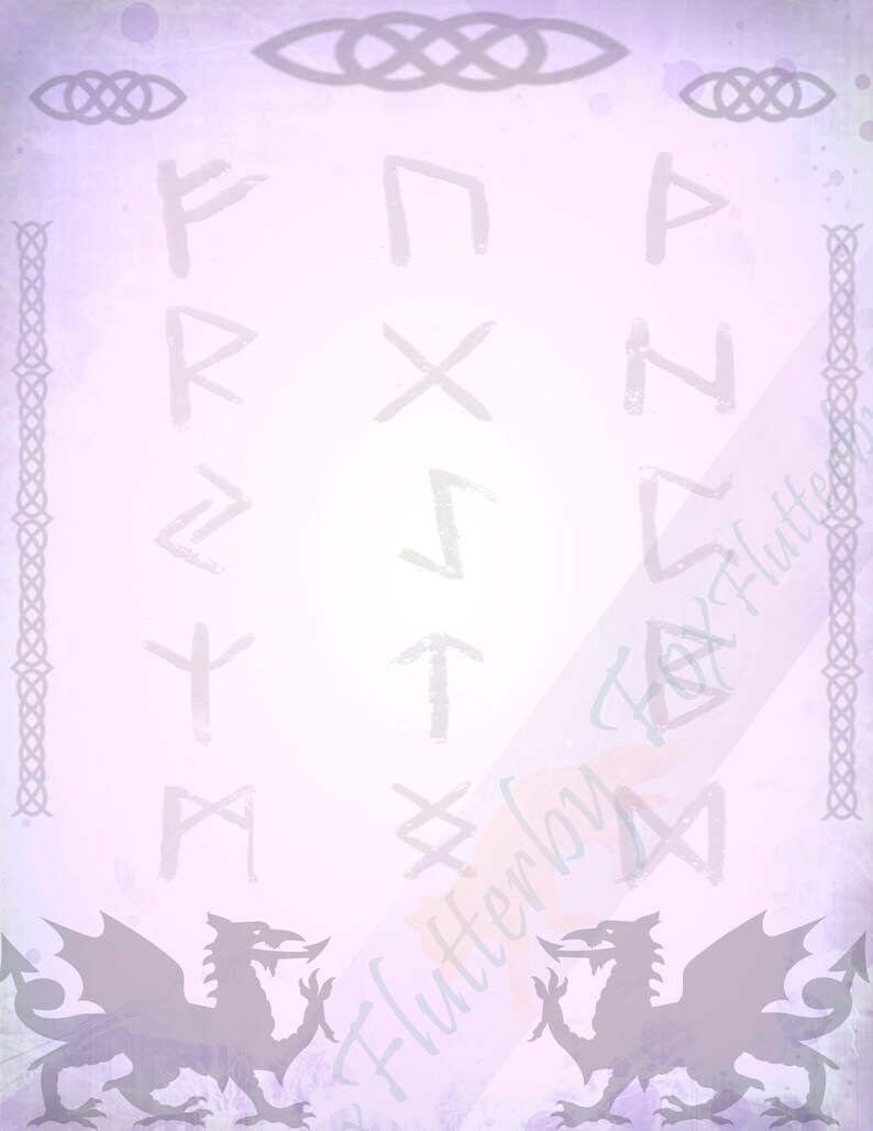 Norse Runes Paper Norse Stationery Elder Futhark Runes - Etsy