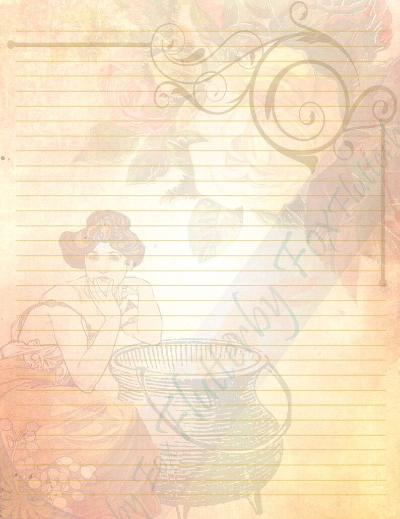 Cauldron Witch Stationery Cauldron Writing Paper Witch - Etsy