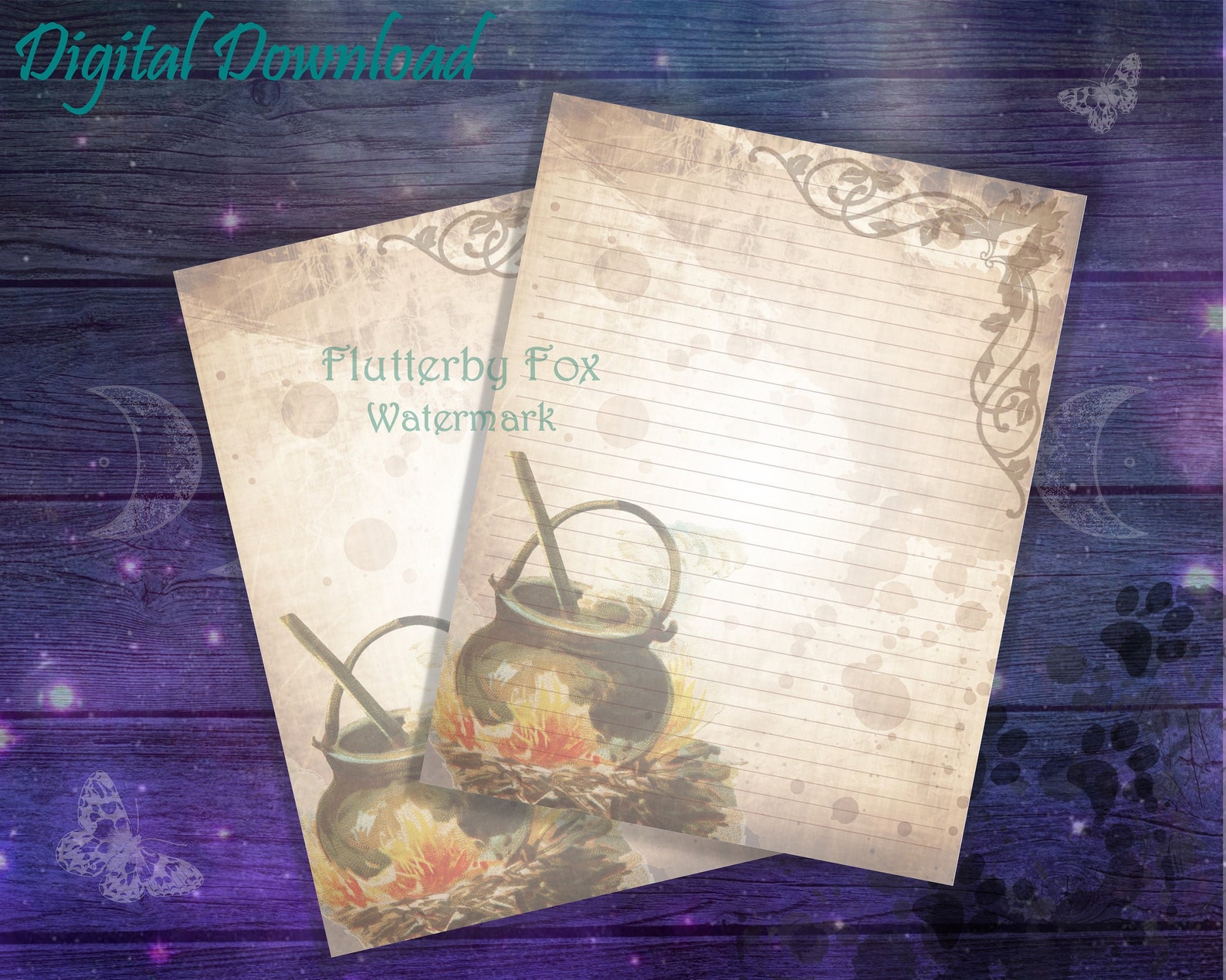 Cauldron Stationery Cauldron Page Cauldron Writing Paper - Etsy