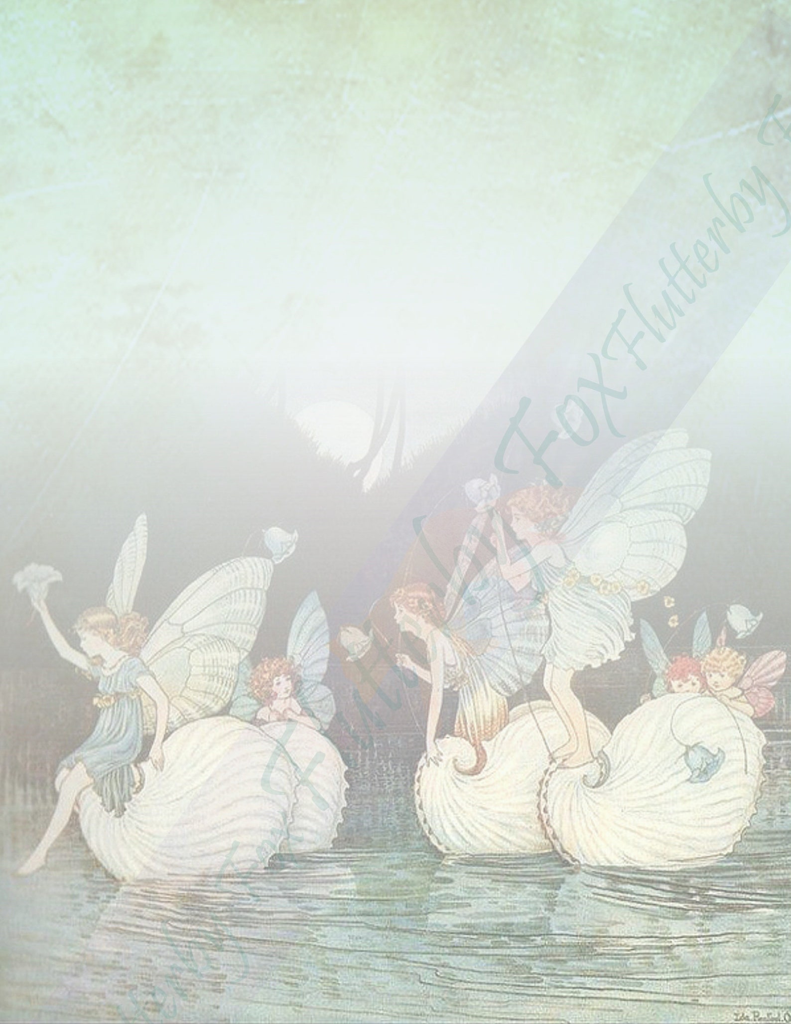 Fairy Writing Paper Fairy Stationery Swan Page Fantasy | Etsy