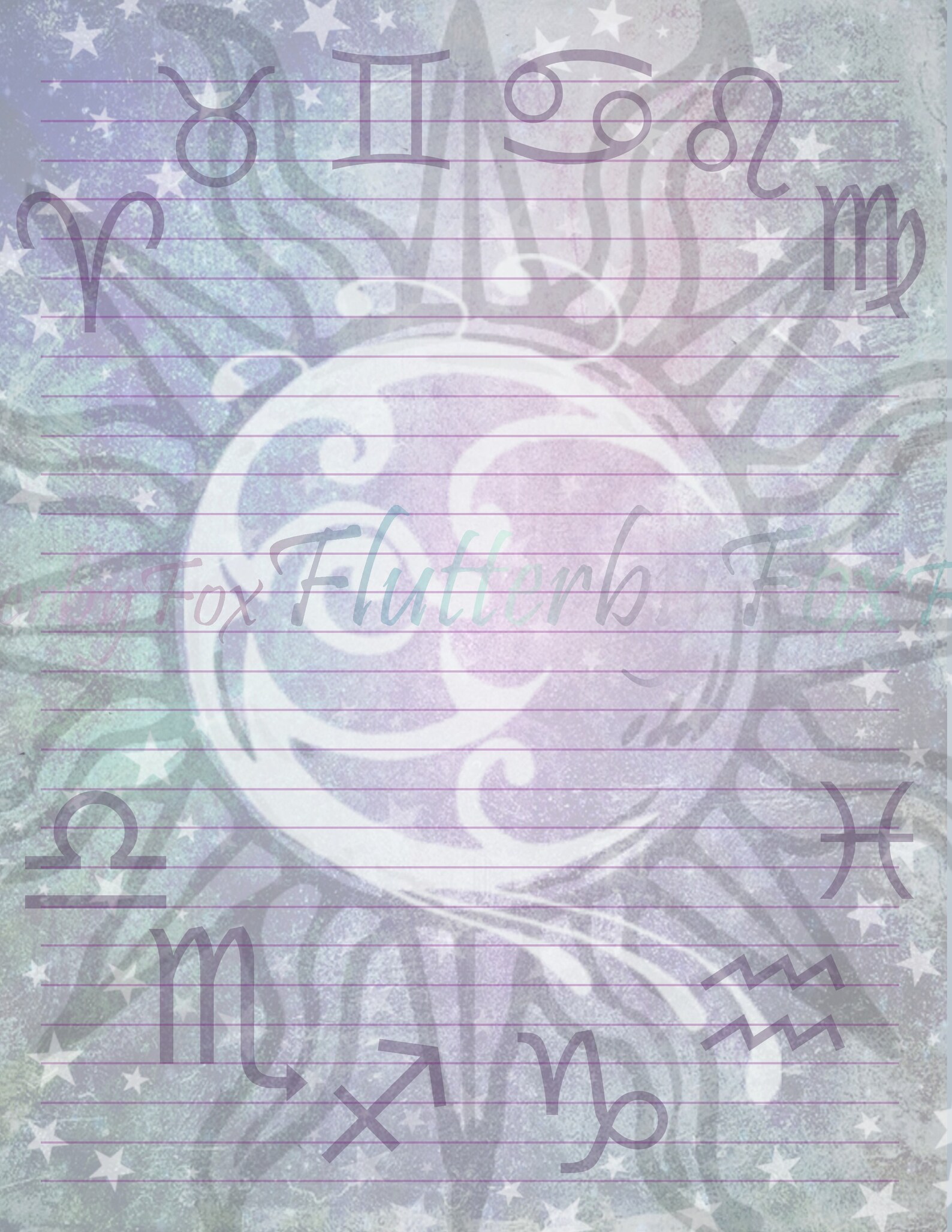 Astrology Magic Writing Paper Set | Printable Astrology Paper | Zodiac ...