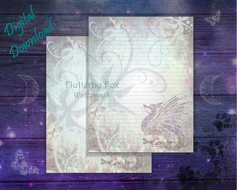 Medieval Dragon Paper Dragon Stationery Dragon Writing - Etsy