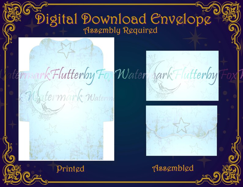 Blue Moon Writing Paper | Printable Moon Pages | Moon Stationery ...