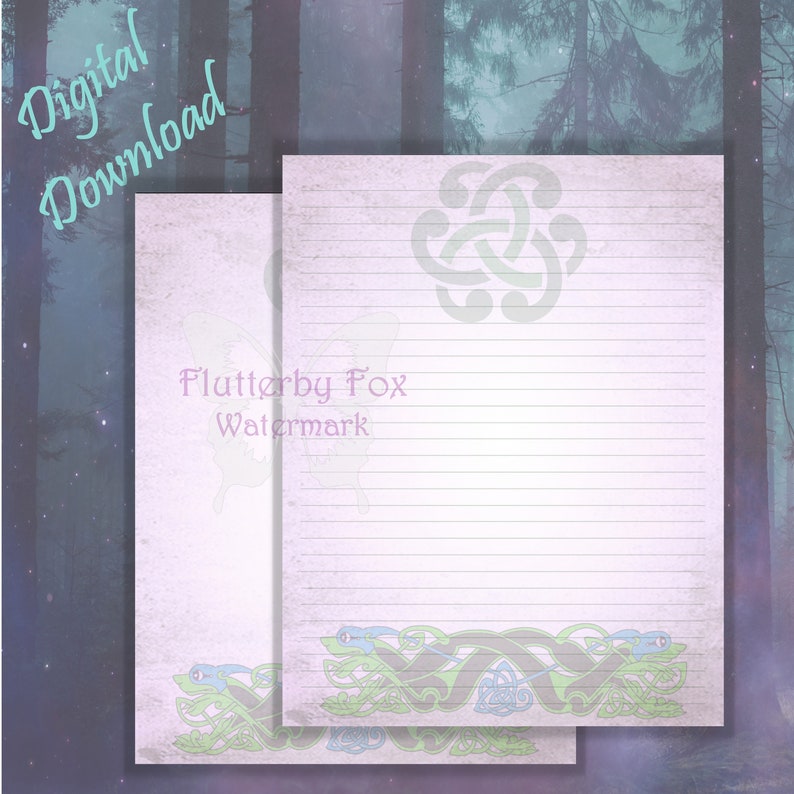 Celtic Knot Stationery Paper Celtic Junk Journal Printable - Etsy