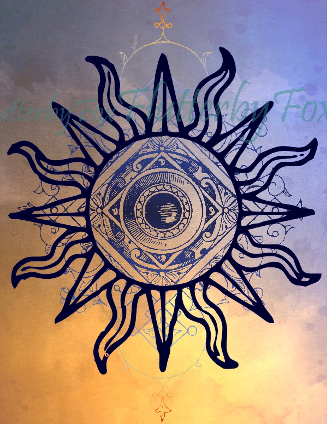 Sun and Moon Junk Journal Paper Night Sky Writing Paper | Etsy