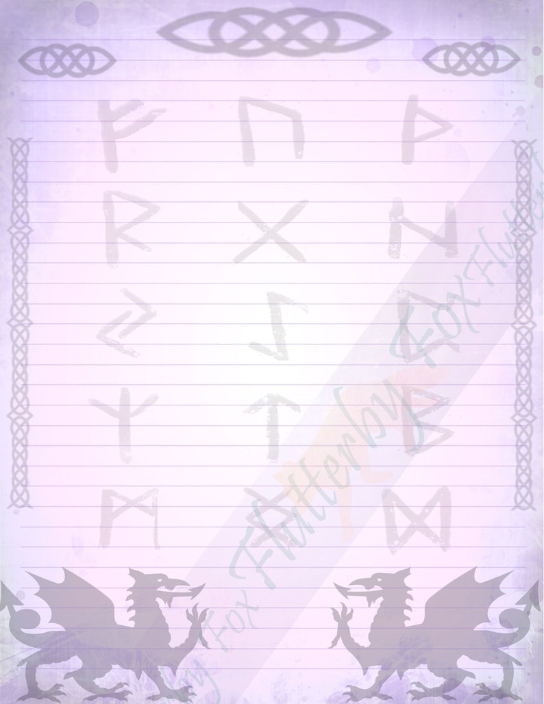Norse Runes Paper Norse Stationery Elder Futhark Runes - Etsy