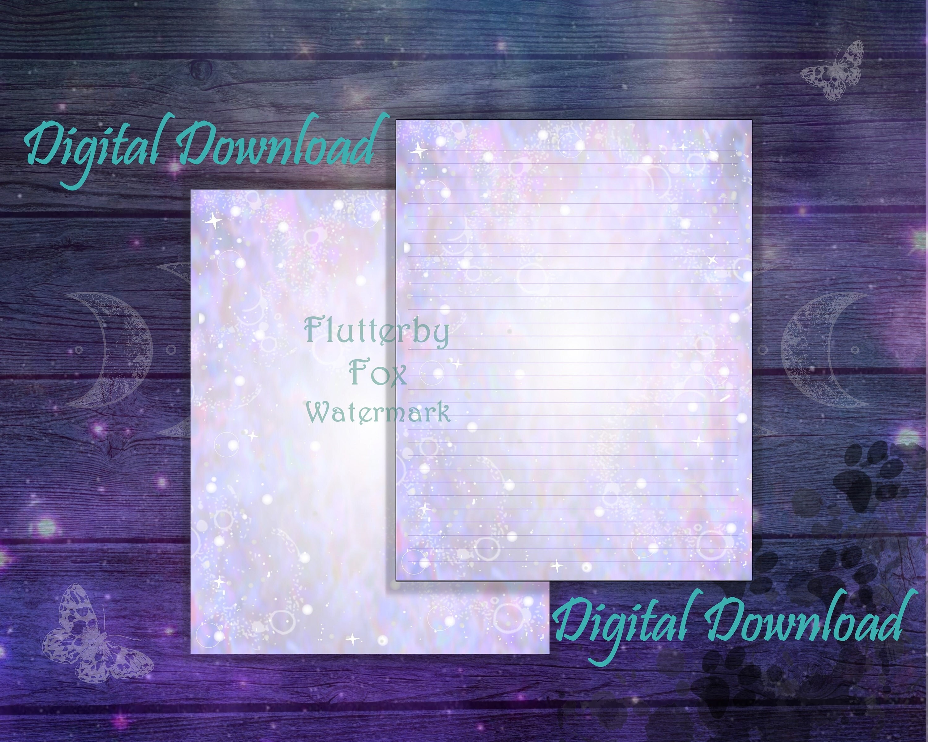 Galaxy Writing Paper Night Sky Letter Paper Printable - Etsy