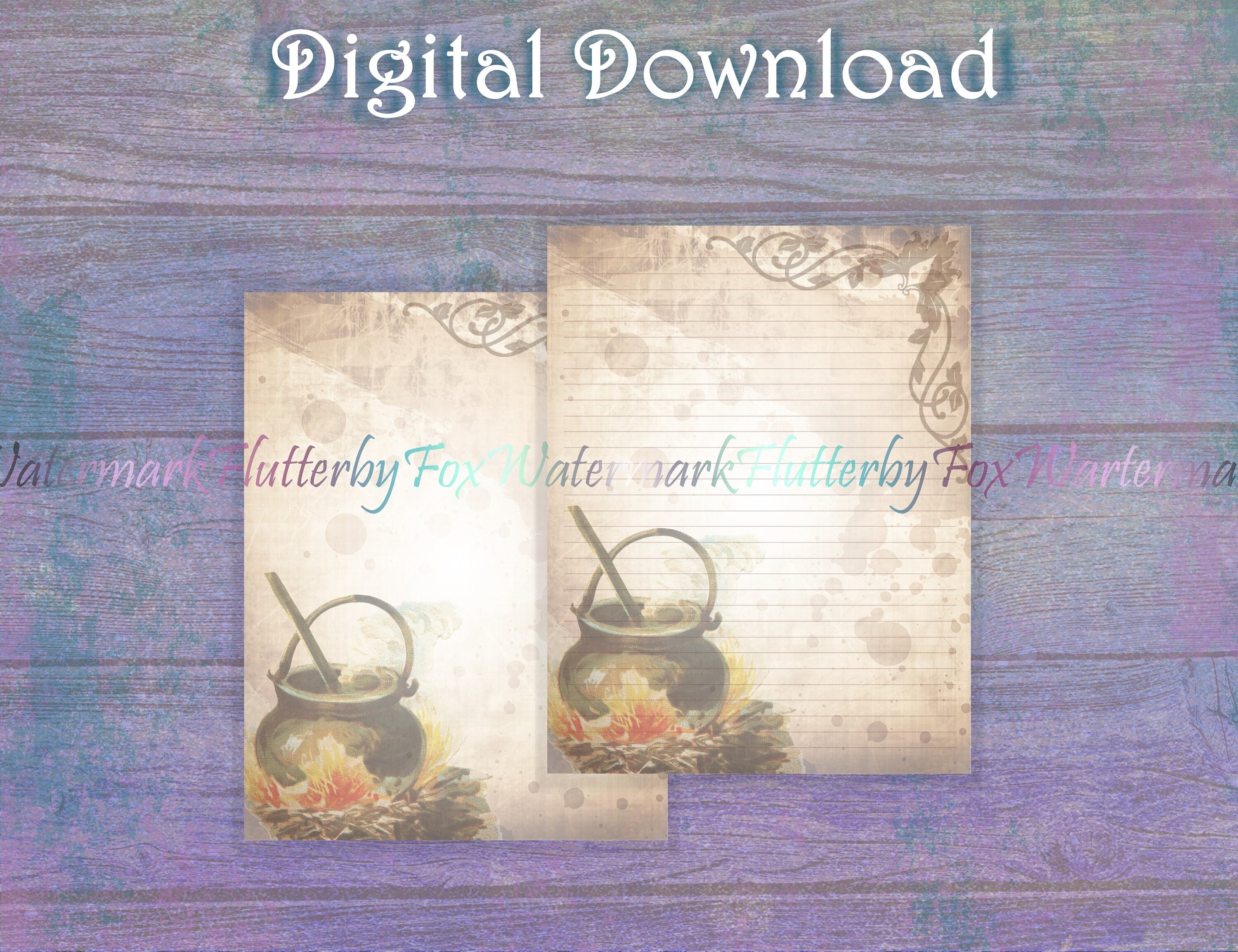 Cauldron Stationery Cauldron Page Cauldron Writing Paper Potion Paper ...