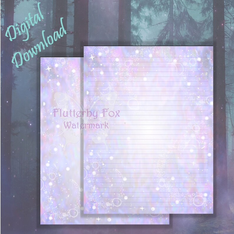 Galaxy Writing Paper Night Sky Letter Paper Printable | Etsy