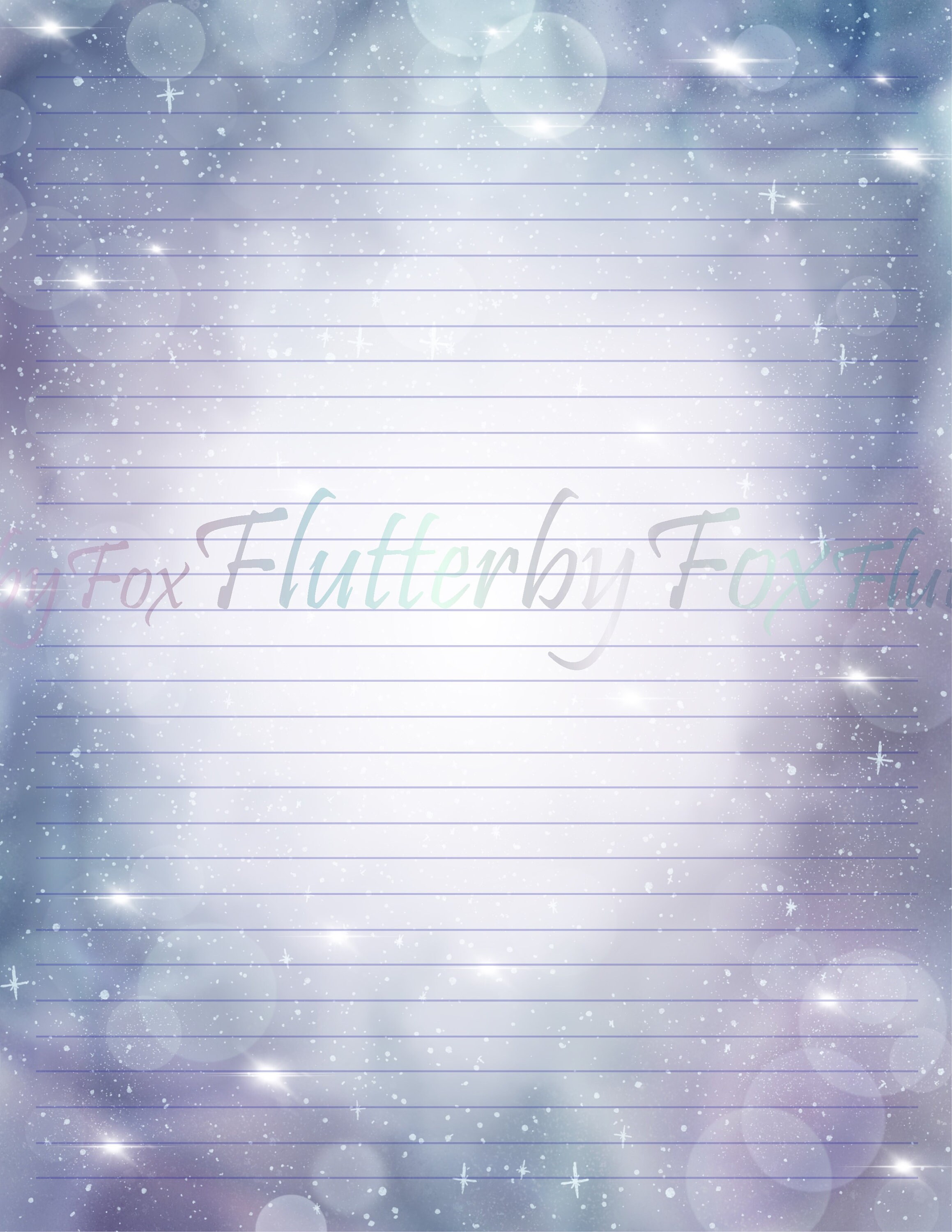 Blue Galaxy Page Galaxy Writing Paper Star Page Galaxy Stationery Junk ...