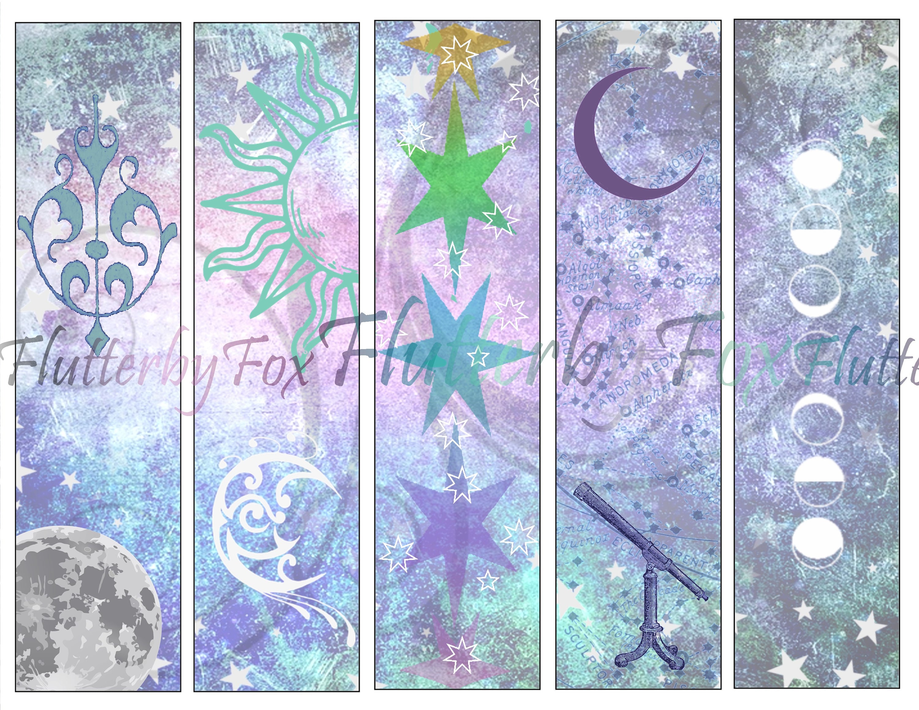 Astrology Magic Bookmark Set | Printable Bookmarks | Zodiac Bookmarks ...